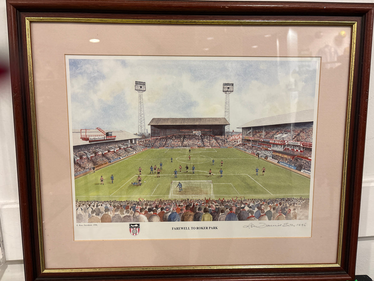 Framed Farewell to Roker Park Ron Davidson – Fans Museum Shop