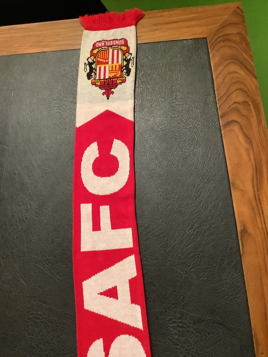 Red and white SAFC scarf – Fans Museum Shop