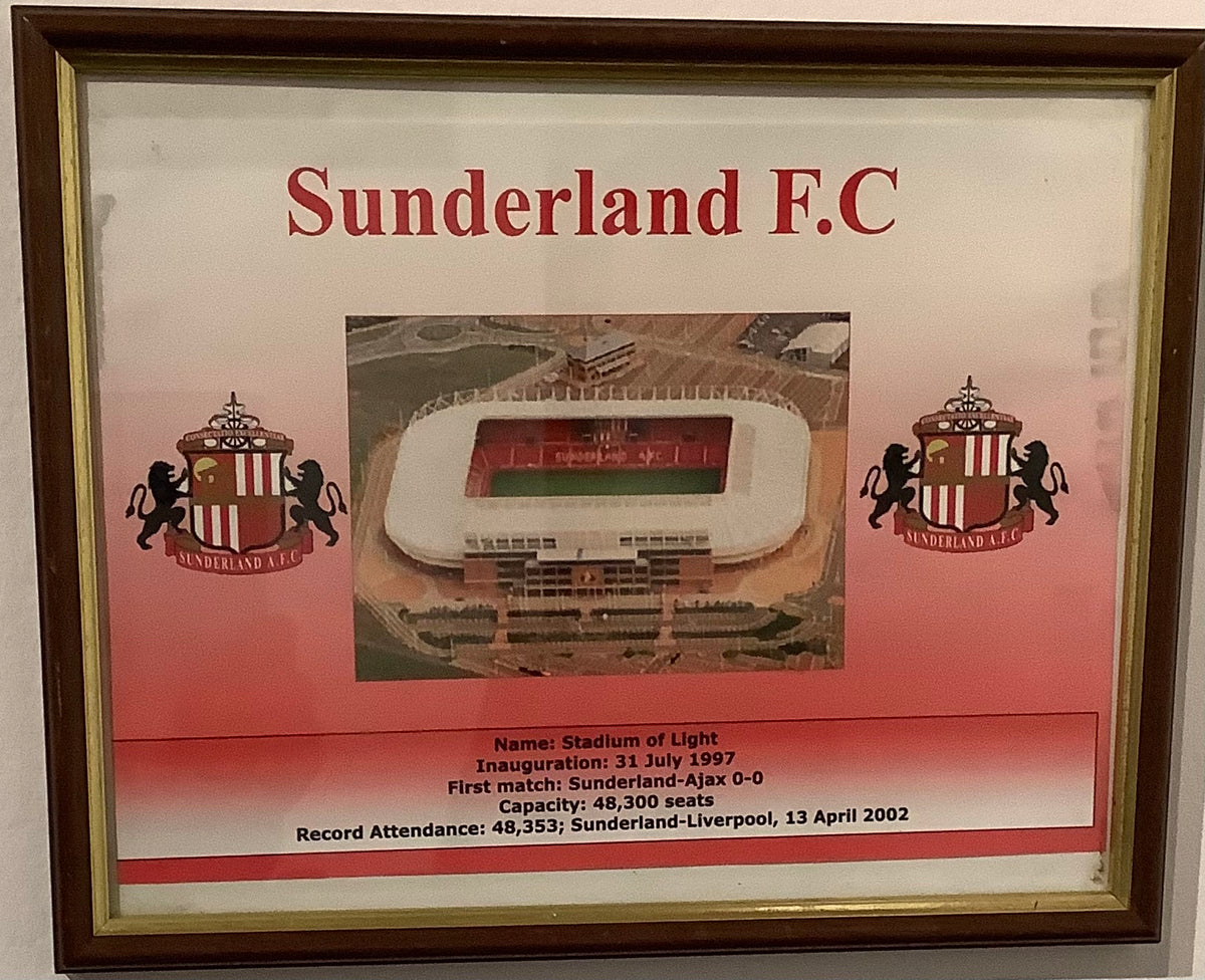 Framed Sunderland AFC stadium of light fact photo – Fans Museum Shop