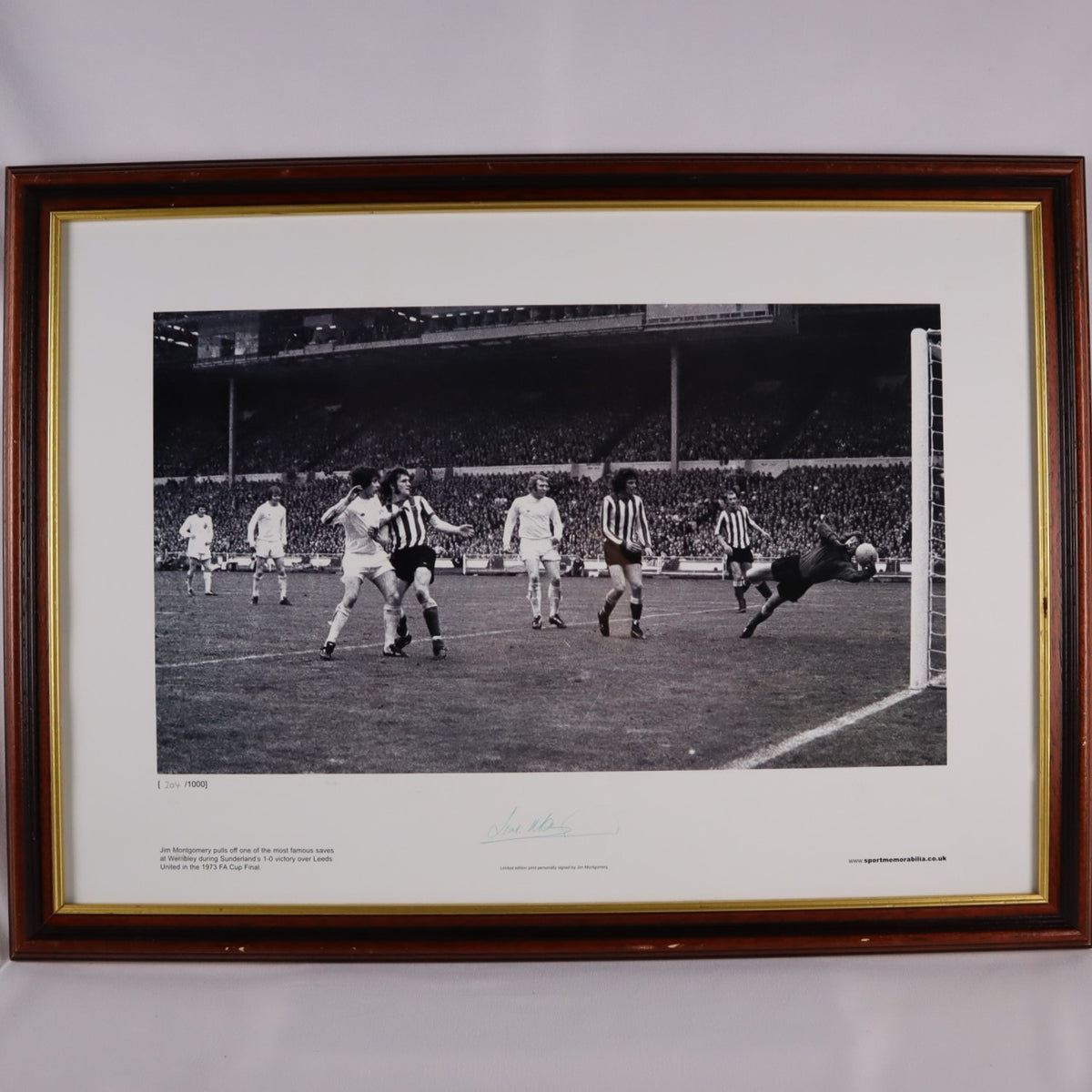 Framed 1973 Jimmy Montgomery Double Save 1973 Limited Edition Picture ...