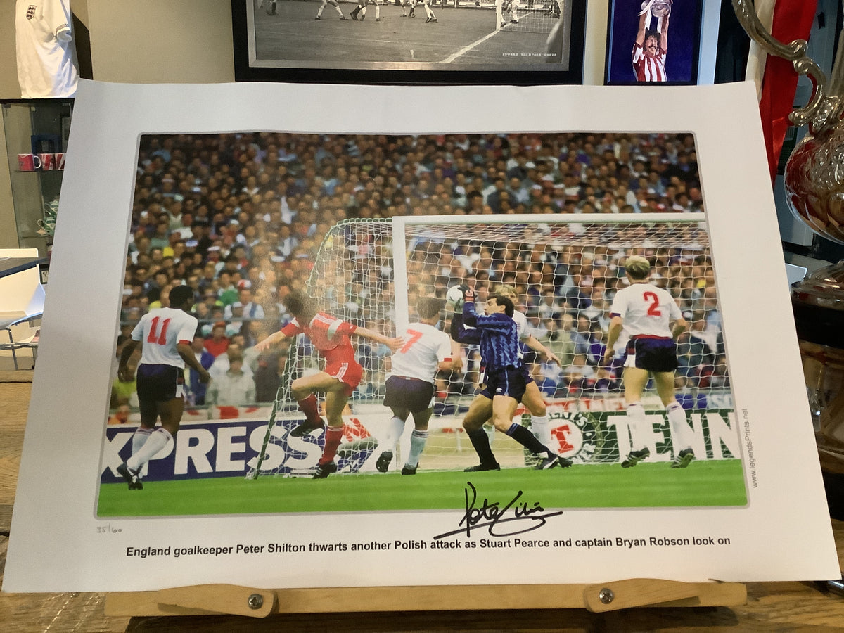 #72 Signed Peter Shilton Limited Print – Fans Museum Shop